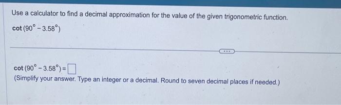 Solved Use a calculator to find a decimal approximation for | Chegg.com