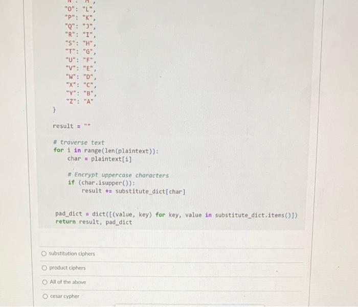 Solved That encryption algorithm is shown in the code: cesar | Chegg.com