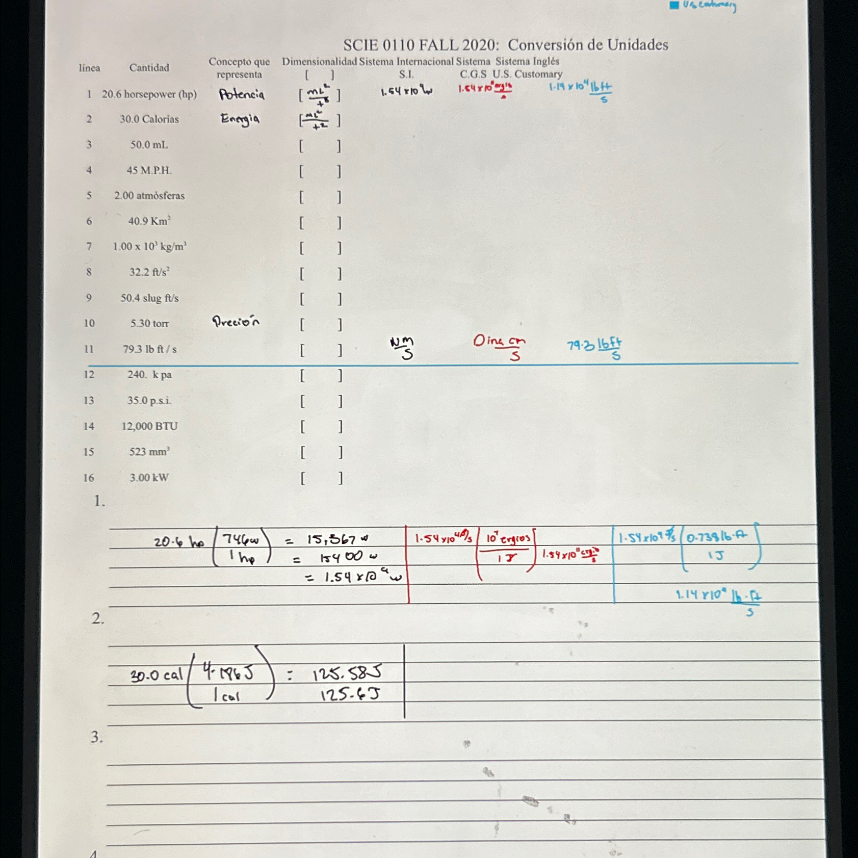 Us eaturedySCIE 0110 ﻿FALL 2020: Conversión de | Chegg.com