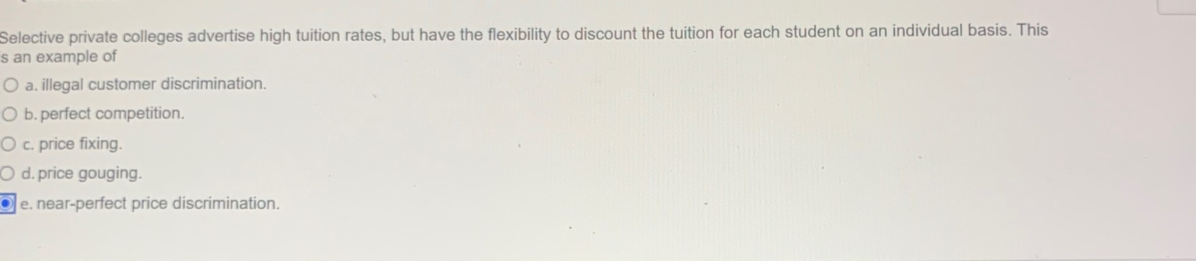 Solved Selective private colleges advertise high tuition | Chegg.com