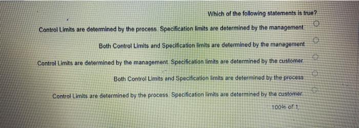 Solved Which of the following statements is true? Control | Chegg.com