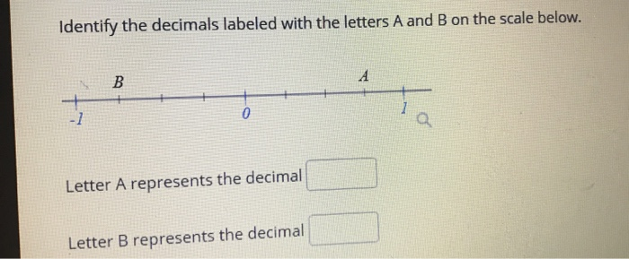 Solved Identify the decimals labeled with the letters A and | Chegg.com