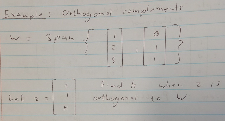 Solved Example: Orthogonal complements]]}2[3]1{[[1 | Chegg.com