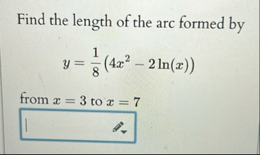 Solved Find the length of the arc formed | Chegg.com