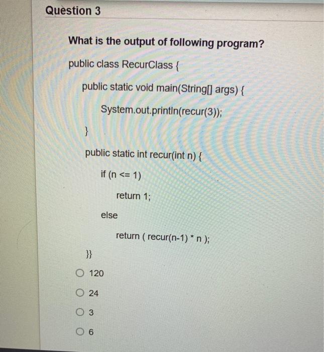 Solved Question 1 If the exception is not handled, the | Chegg.com