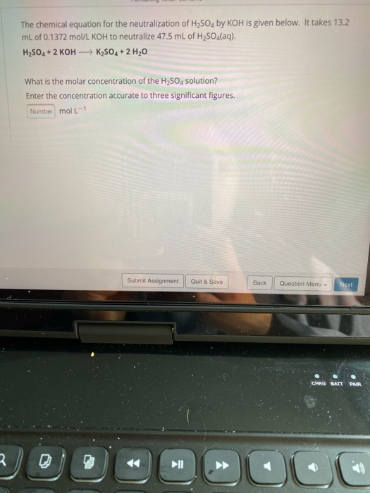 Solved The chemical equation for the neutralization of H2SO4 | Chegg.com