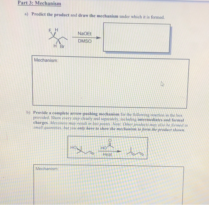 Solved Part 1: Multi-Step Synthesis a) Fill in the boxes | Chegg.com