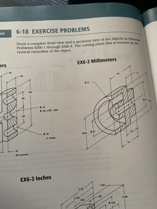 Solved the Athen co and D D EX6-5 EX6-6 EX6-7 G DIMENSIONS | Chegg.com