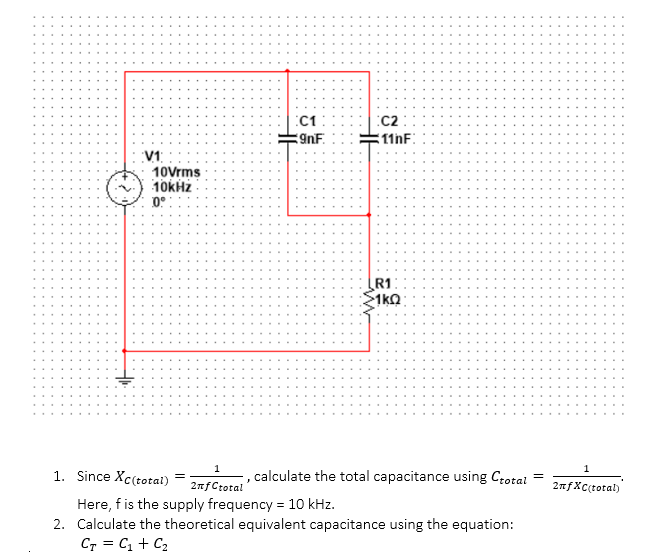 Solved Since xC( total )=12πfCtotal , ﻿calculate the total | Chegg.com