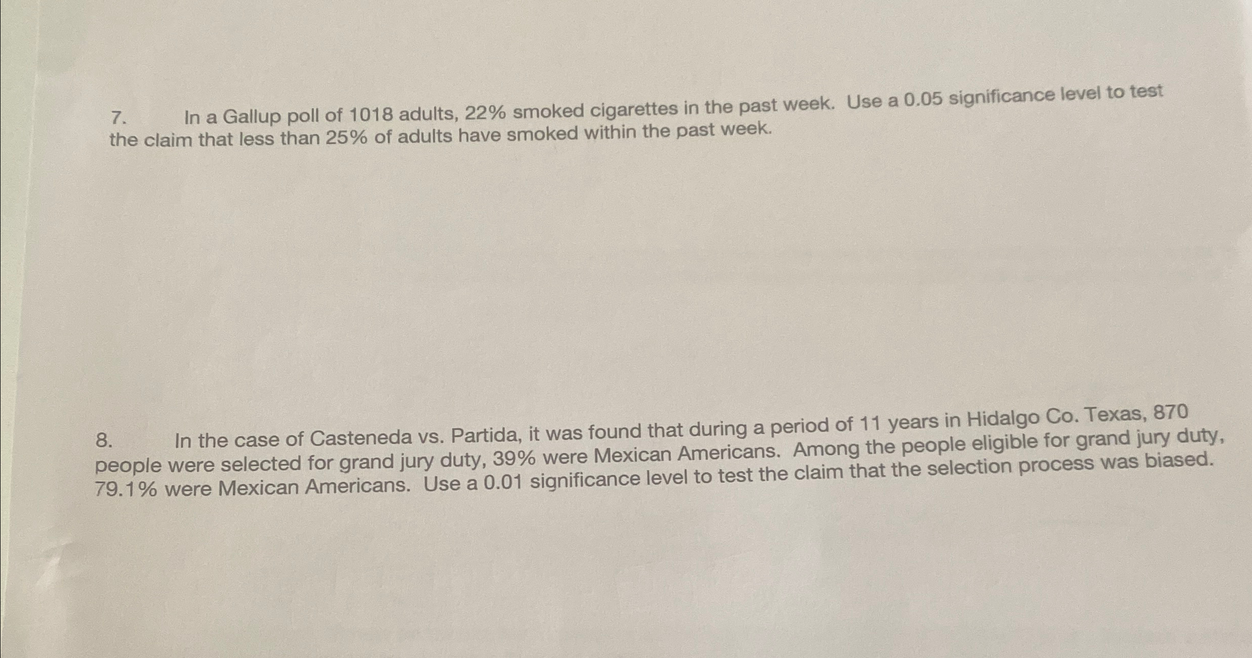 Solved In a Gallup poll of 1018 ﻿adults, 22% ﻿smoked | Chegg.com