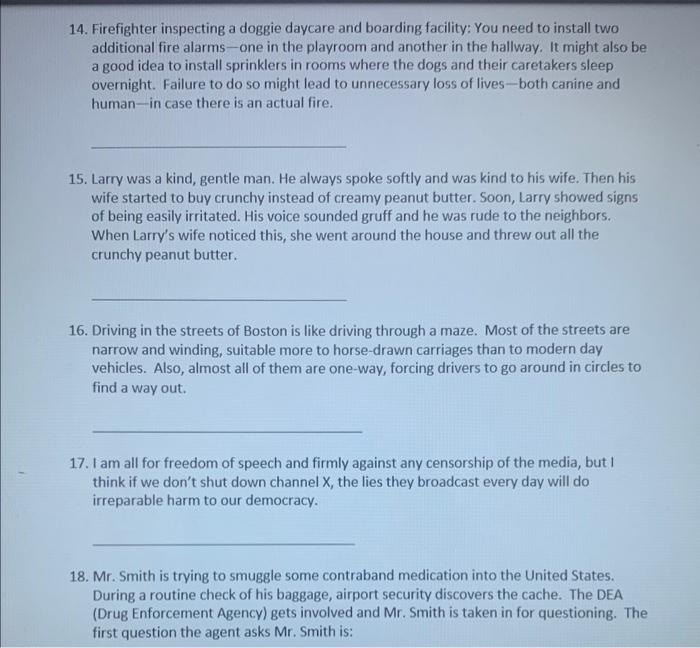 Solved Identify the logical fallacies in the examples below. | Chegg.com