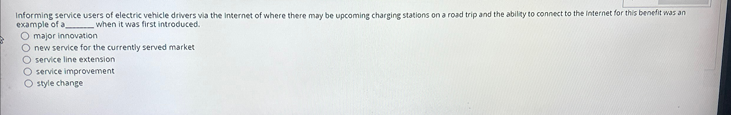 Solved Informing service users of electric vehicle drivers | Chegg.com
