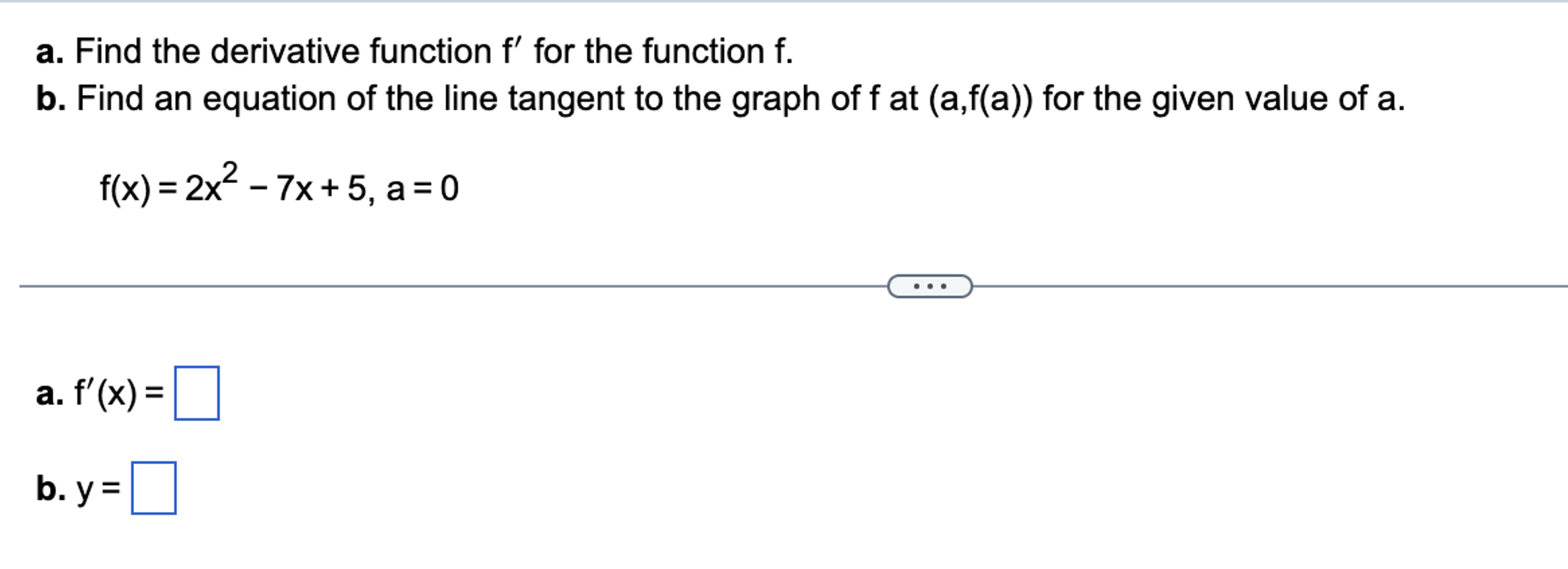 Solved a. ﻿Find the derivative function f' ﻿for the function | Chegg.com