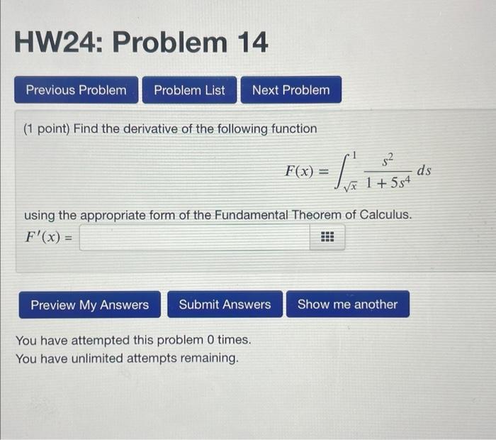 Solved HW24: Problem 14 Previous Problem Problem List Next | Chegg.com