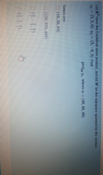 Solved Let R have the Euclidean inner product, and let W be | Chegg.com