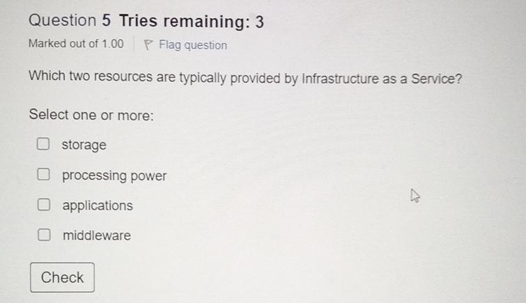 Solved Question 5 ﻿Tries remaining: 3Marked out of 1.00Flag | Chegg.com