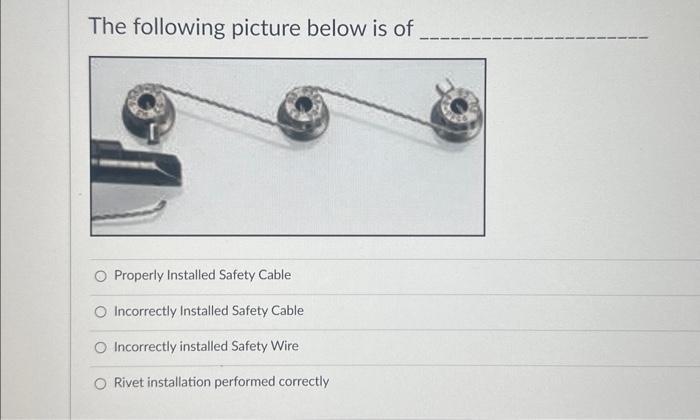 Solved The following picture below is of Properly Installed | Chegg.com