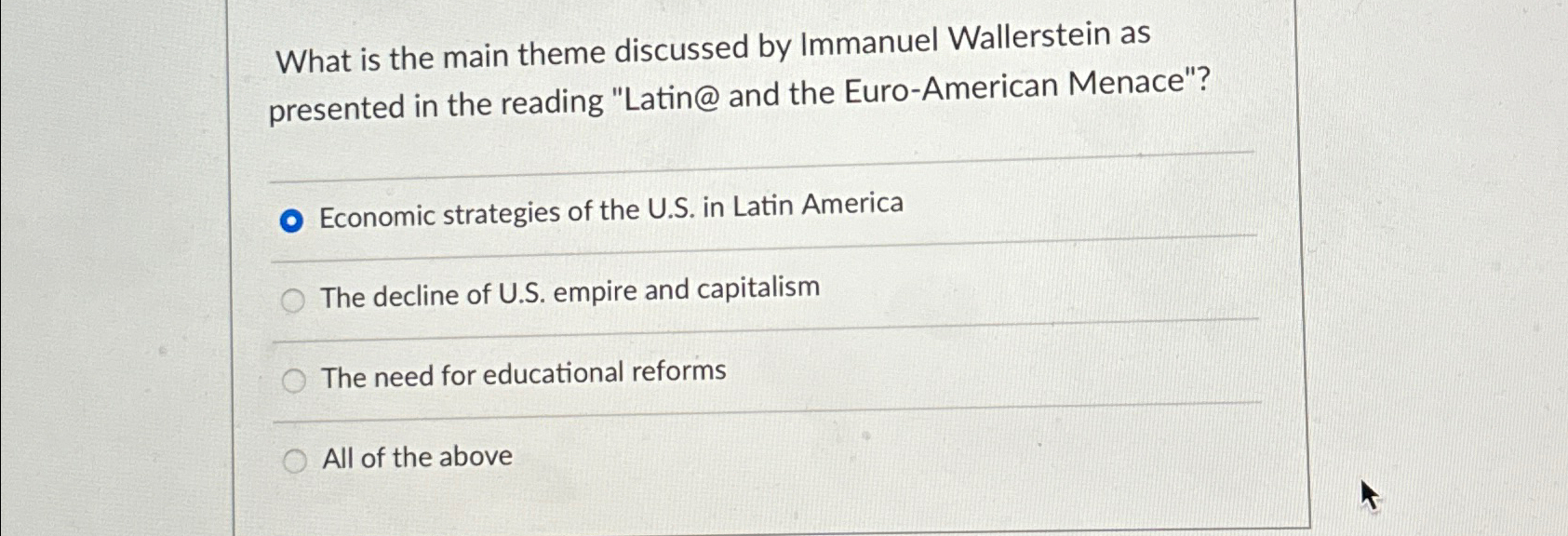 Solved What is the main theme discussed by Immanuel | Chegg.com