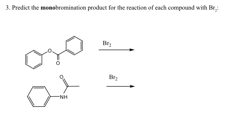 Solved Predict the monobromination product for the reaction | Chegg.com