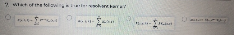 Solved Which of the following is true for resolvent | Chegg.com