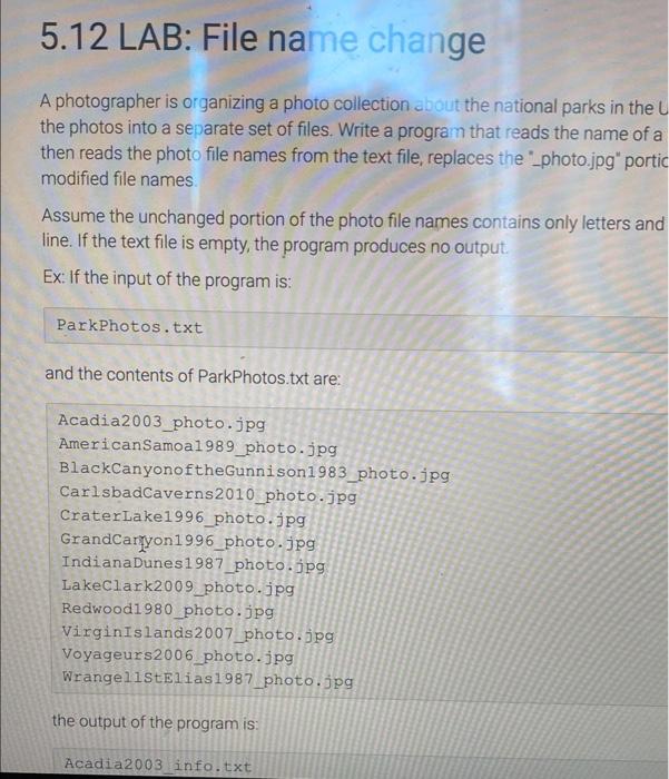 Solved A photographer is organizing a photo collection about | Chegg.com