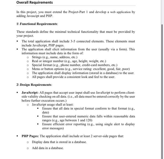 Solved In this project, you must extend the Project-Part 1 | Chegg.com