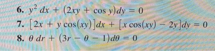 Solved In Problems 1-8, classify the equation as separable, | Chegg.com
