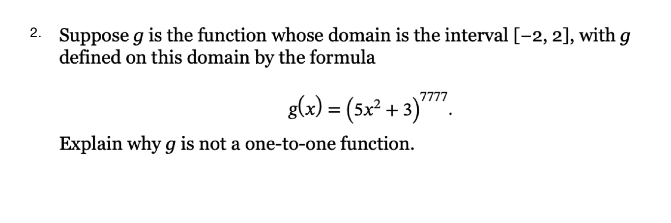 Solved Suppose g ﻿is the function whose domain is the | Chegg.com