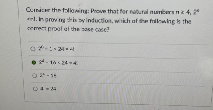 Solved Consider the following: Prove that for natural | Chegg.com