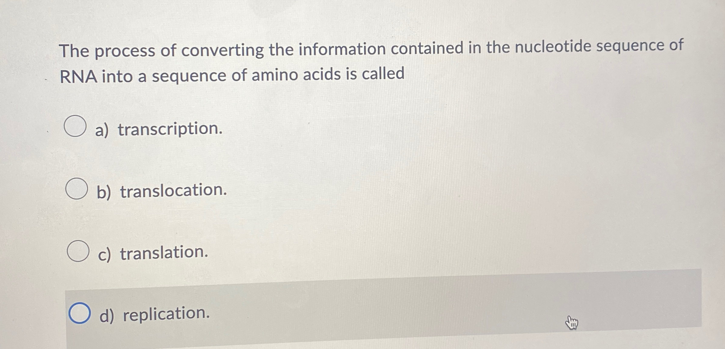 Solved The process of converting the information contained | Chegg.com