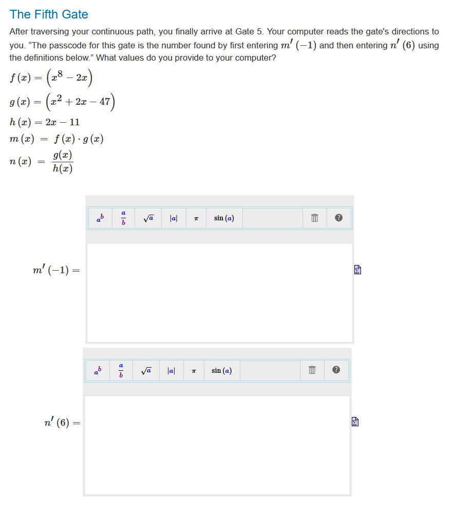 Solved The Fifth GateAfter traversing your continuous path, | Chegg.com