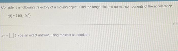 Solved Consider The Following Trajectory Of A Moving Object