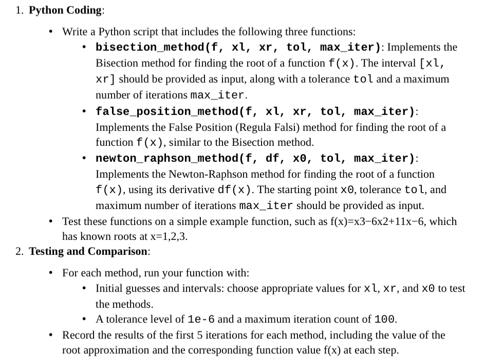 Solved Python Coding:Write a Python script that includes the | Chegg.com