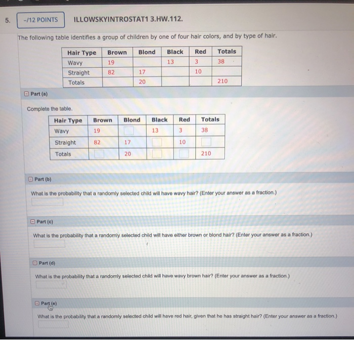 Solved -/12 POINTS ILLOWSKYINTROSTAT1 3.HW.112. The | Chegg.com