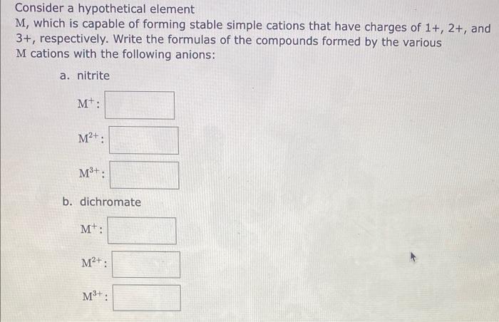 Solved Consider a hypothetical element M, which is capable | Chegg.com