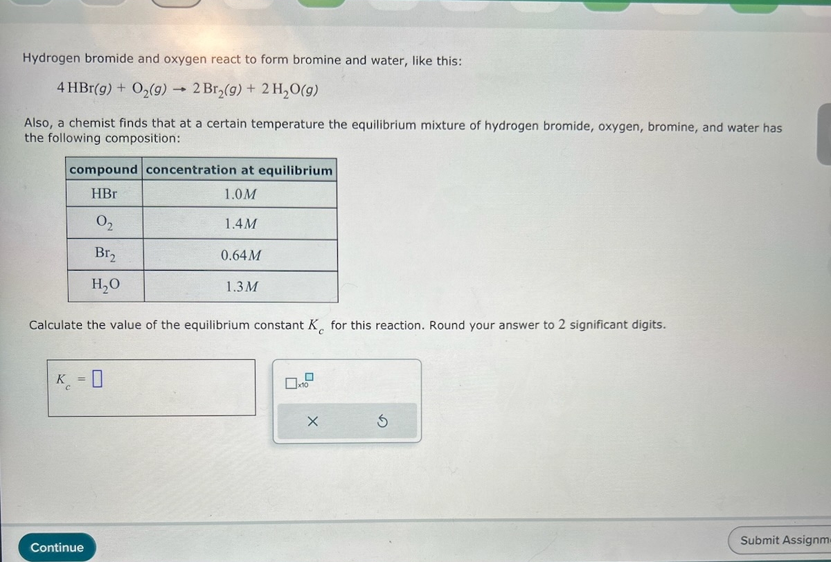 Solved Hydrogen bromide and oxygen react to form bromine and | Chegg.com