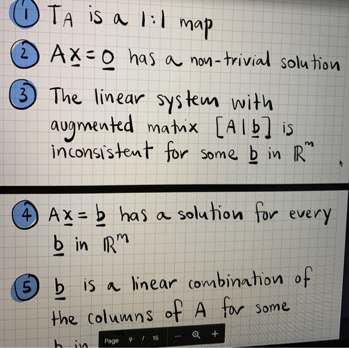 Solved 0 Let A be a mxn matrix with TA (X) = AX its | Chegg.com