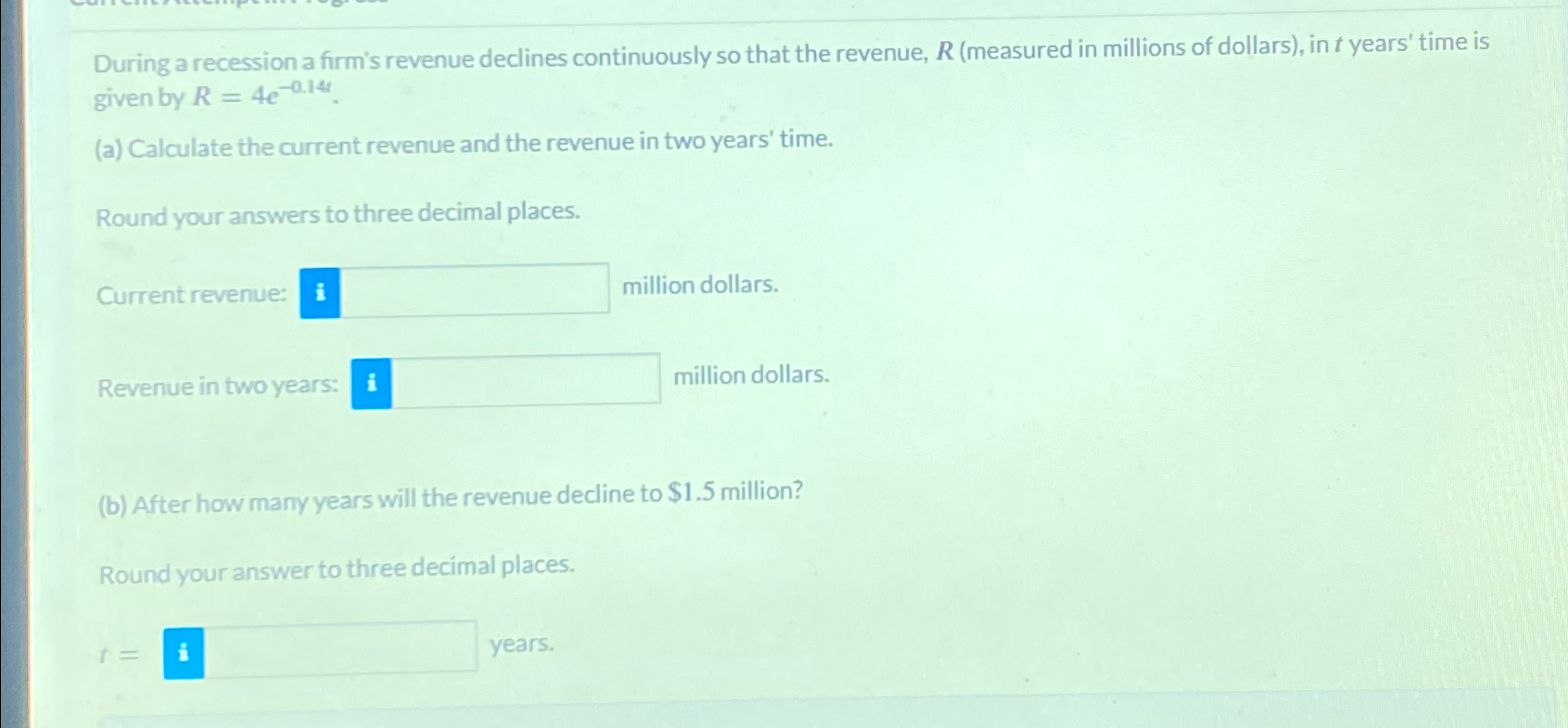 Solved During a recession a firm's revenue declines | Chegg.com
