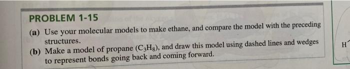 Solved PROBLEM 1-15 (a) Use your molecular models to make | Chegg.com