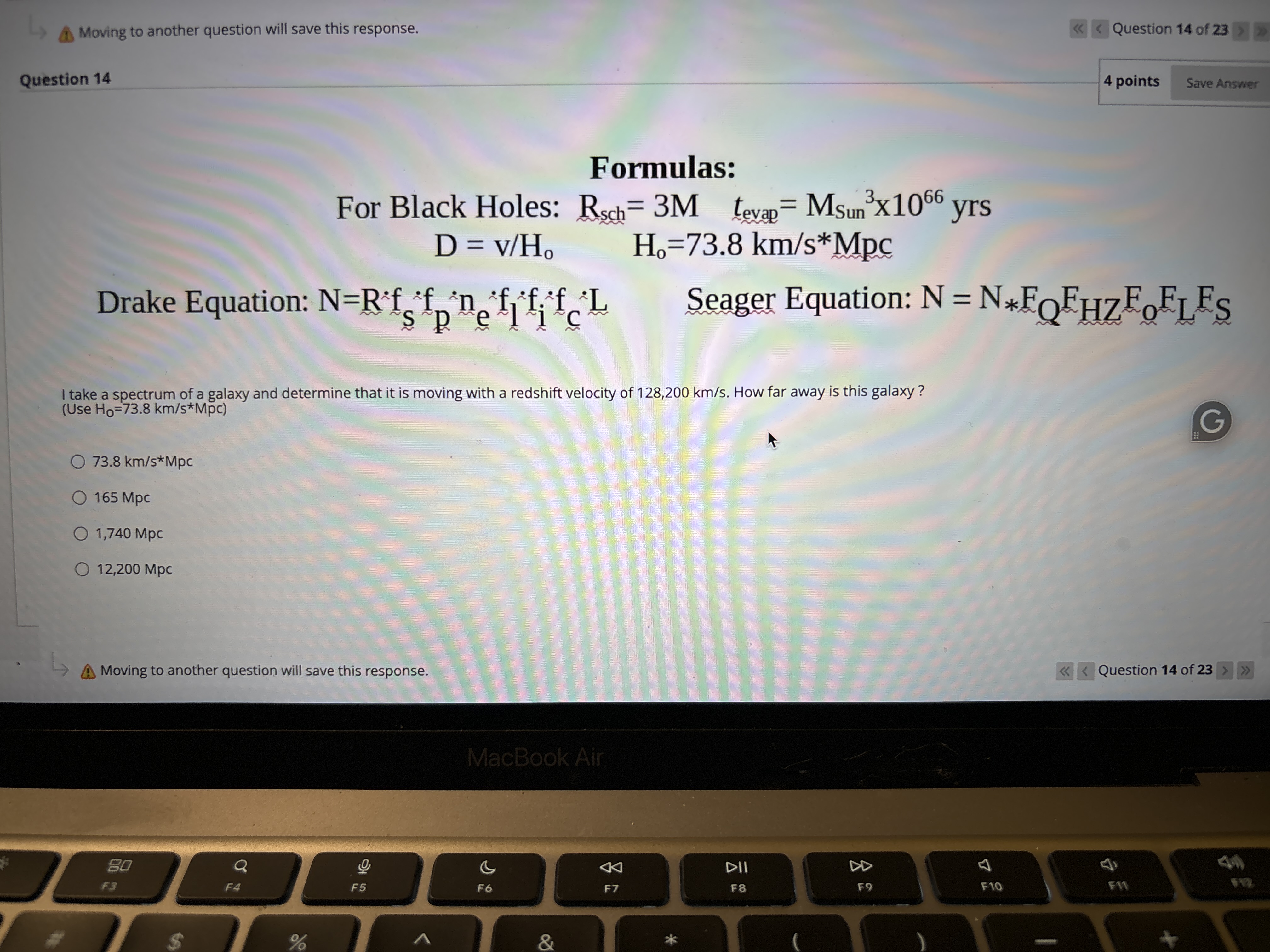 Solved Formulas:For Black Holes: | Chegg.com