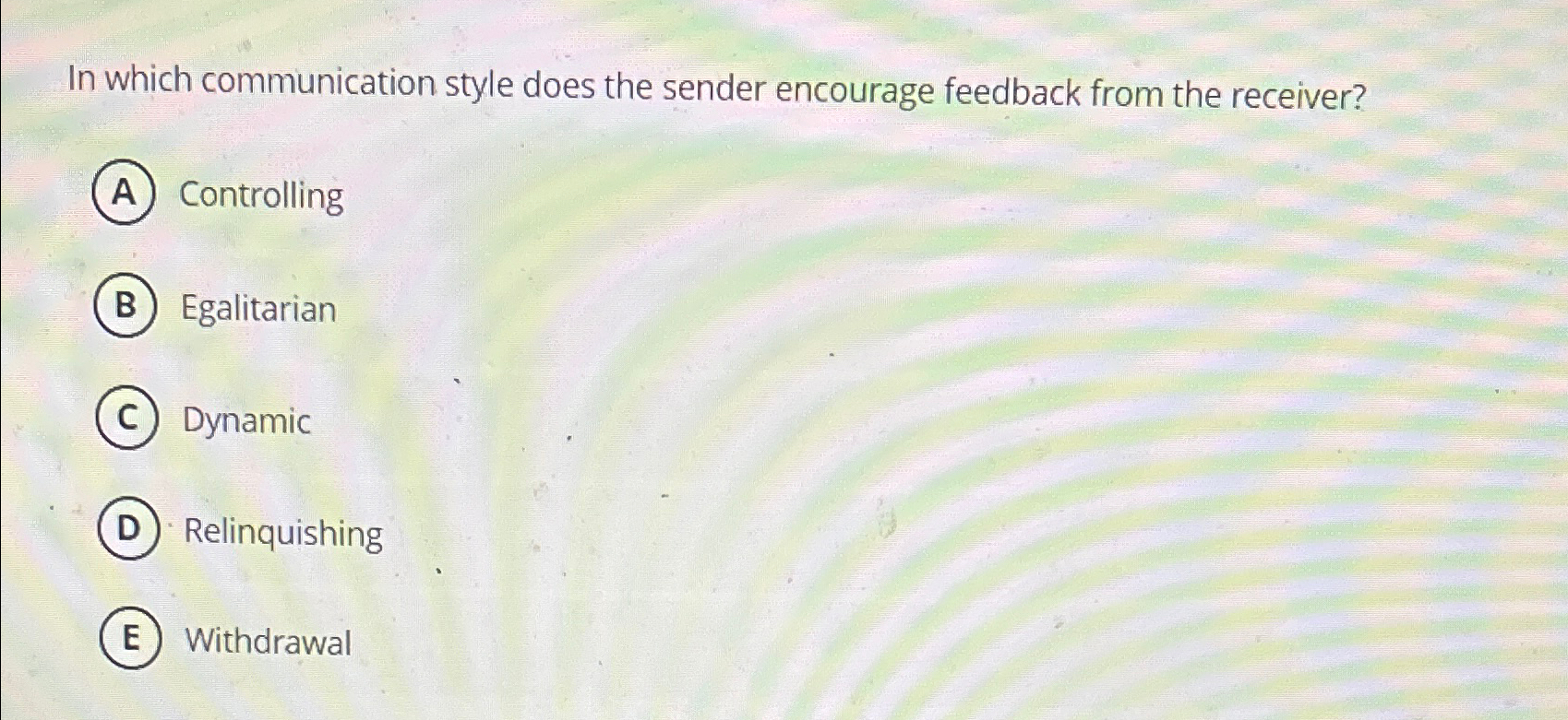 Solved In which communication style does the sender | Chegg.com
