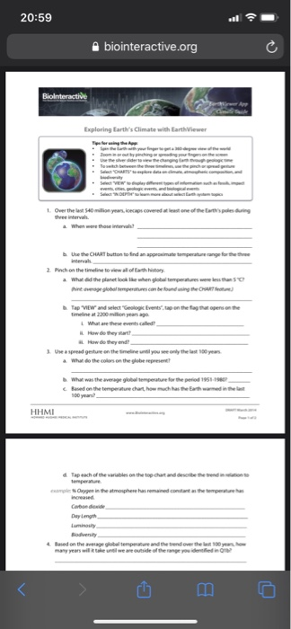 20:59 biointeractive.org Biolnteractive Exploring | Chegg.com