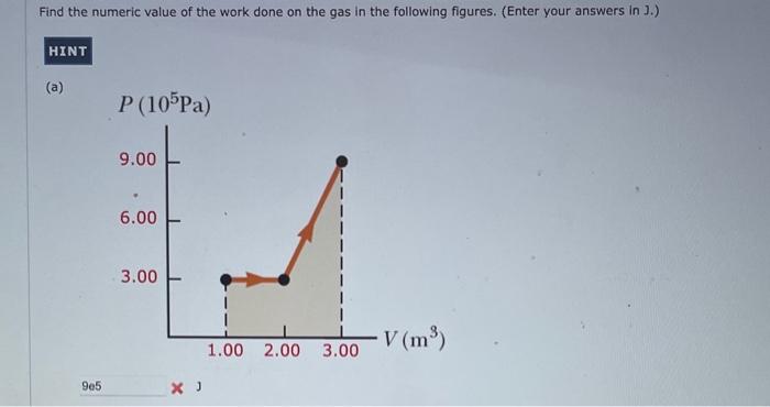 Solved Find the numeric value of the work done on the gas in | Chegg.com