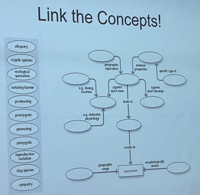 Link the Concentsl Link the Concepts! | Chegg.com