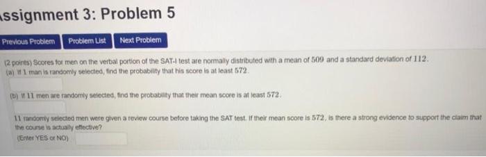 Solved Assignment 3 Problem 5 Previous Problem Problem List 8310