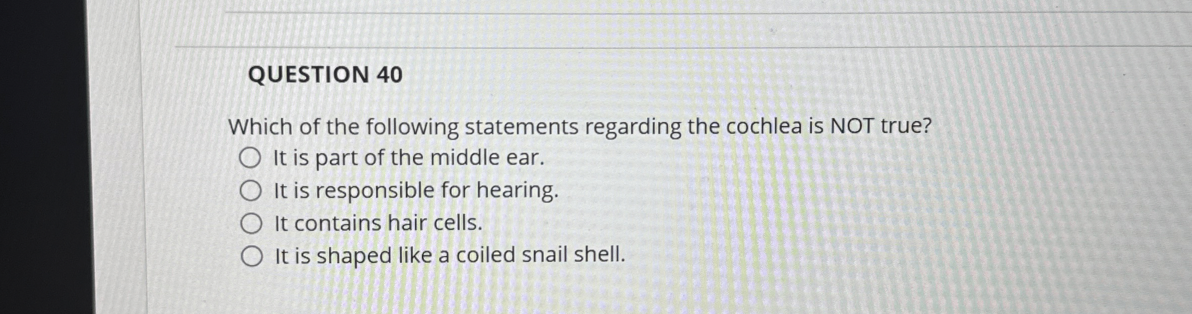 Solved QUESTION 40Which of the following statements | Chegg.com