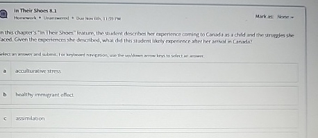 Solved (2)In Their Shoes 8.1Mark ics: None -nthes chapre's | Chegg.com