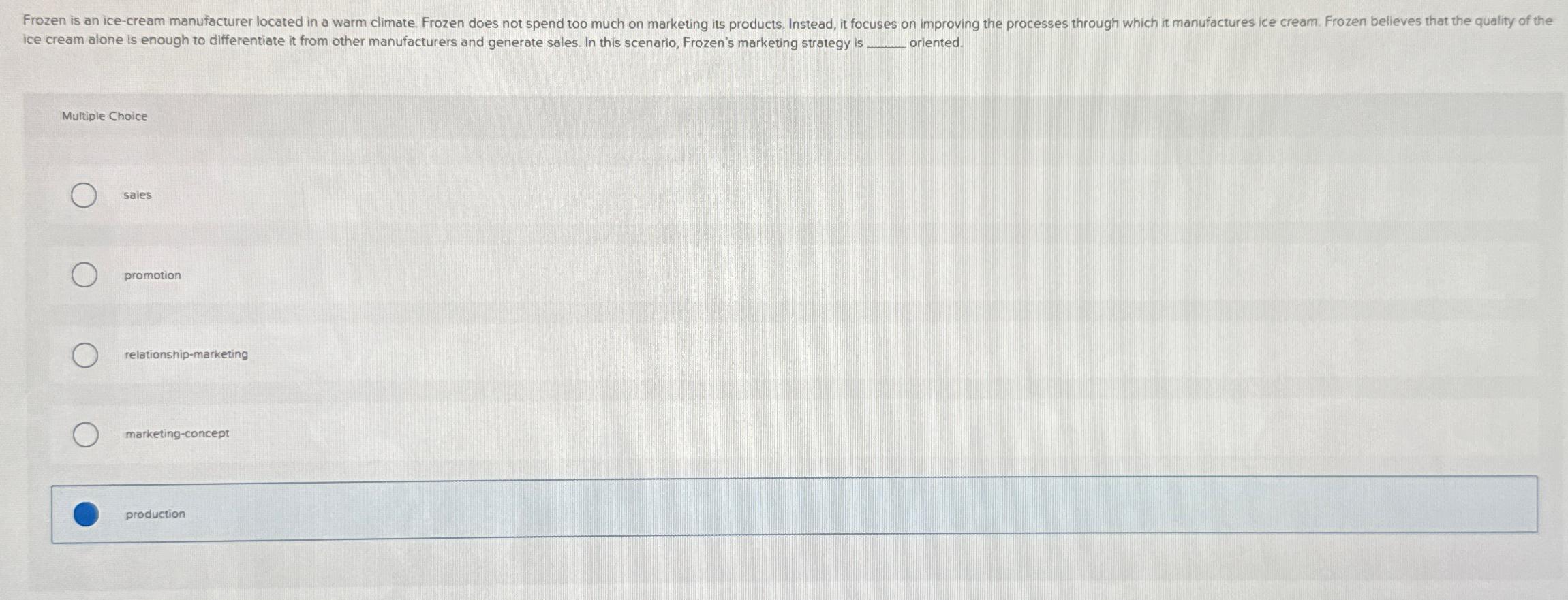 Solved ice cream alone is enough to differentiate it from | Chegg.com