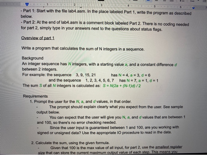 Solved - - - 45 - Part 1: Start with the file lab4.asm. In | Chegg.com