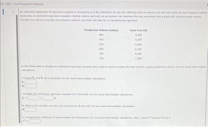 Solved An important application of regression analysis in | Chegg.com